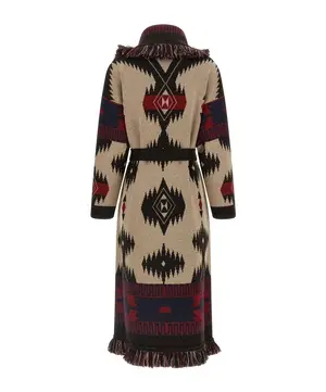 Alanui Icon Fringed Jacquard Long Coat