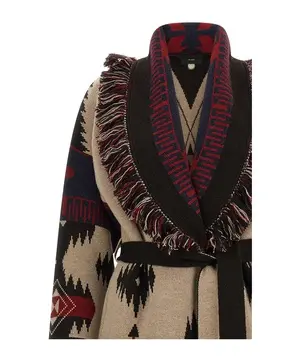 Alanui Icon Fringed Jacquard Long Coat