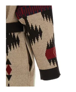 Alanui Icon Fringed Jacquard Long Coat