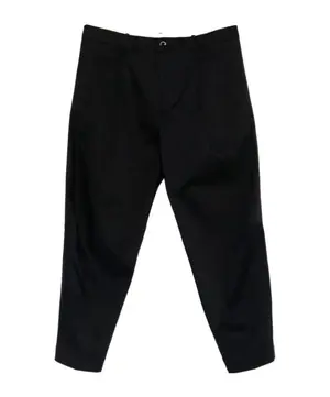 NINE:INTHE:MORNING Pleat-detail Cotton Trousers - Black