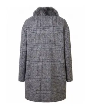 MANZONI 24 Checked Long Sleeve Coat