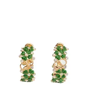 Dior Clover Garden Hoop Earrings
