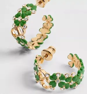 Dior Clover Garden Hoop Earrings