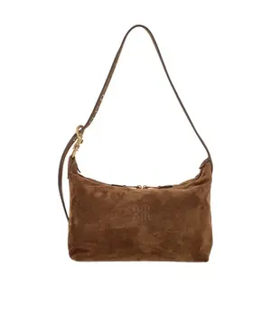 Miu Miu Zippered Shoulder Bag - Cocoa Brown