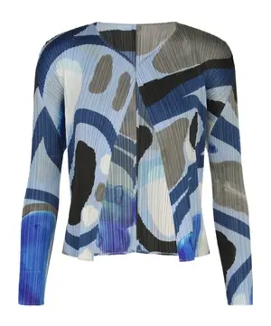 Issey Miyake Long-sleeved Cardigan - Light Blue