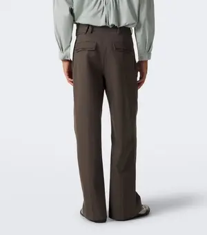 KIKO KOSTADINOV Dieze Cotton Wide-leg Pleated Trousers