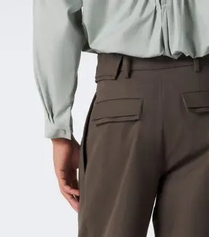 KIKO KOSTADINOV Dieze Cotton Wide-leg Pleated Trousers