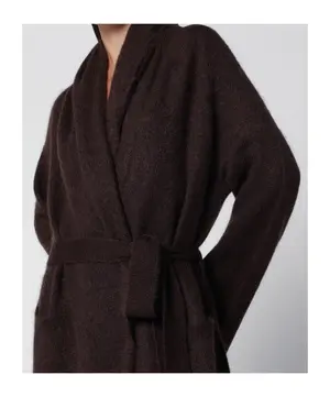 Andamane Vika Maxi Cardigan With Shawl Lapels And Hood