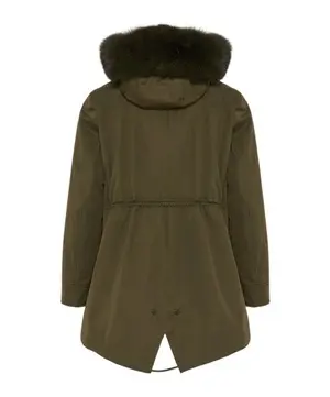 YVES SALOMON Iconic Parka With Fox And Rabbit Fur Trim