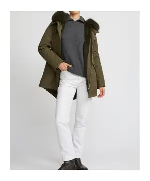 YVES SALOMON Iconic Parka With Fox And Rabbit Fur Trim