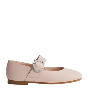 Dior Round-toe Ballet Flats - Light Pink