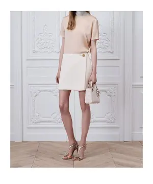 Dior Short-sleeve Blouse With Bow Detail - Pink/gray