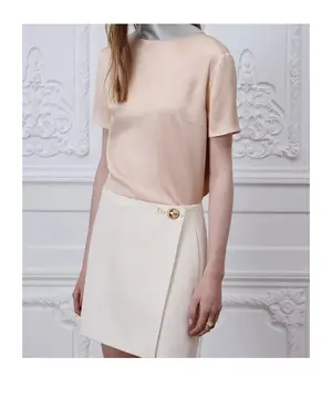 Dior Short-sleeve Blouse With Bow Detail - Pink/gray