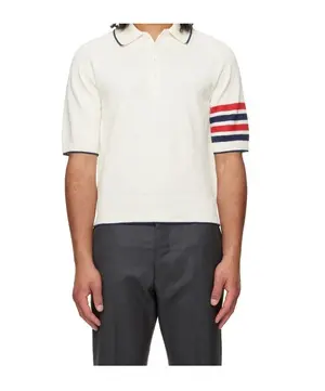 Thom Browne Short Sleeve 4-bar Polo Shirt