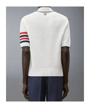 Thom Browne Short Sleeve 4-bar Polo Shirt