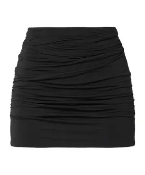 Wardrobe.NYC Pleated Mini Skirt - Black