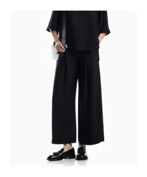 Emporio Armani Pleated Wide-leg Palazzo Trousers