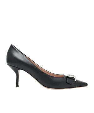 Emporio Armani Buckle-detail Pointed-toe Pumps - Black