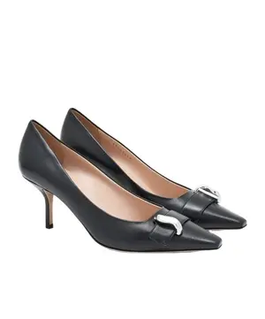 Emporio Armani Buckled Pointed-toe Pumps