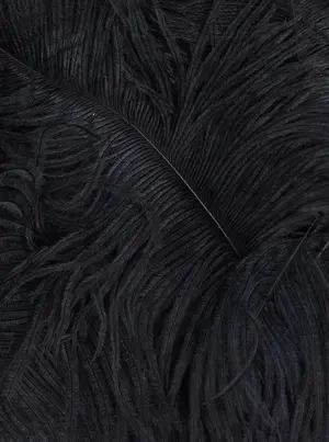 SEMICOUTURE Semi Couture Feather-trim Tech Skirt - Black