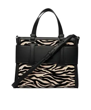 Armani Exchange Animal-print Logo-plaque Tote Bag