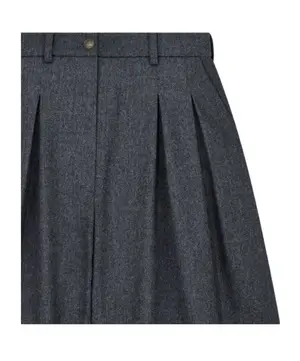 Emporio Armani Wool Flannel Pleated Bermuda Shorts