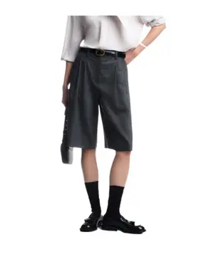Emporio Armani Wool Flannel Pleated Bermuda Shorts
