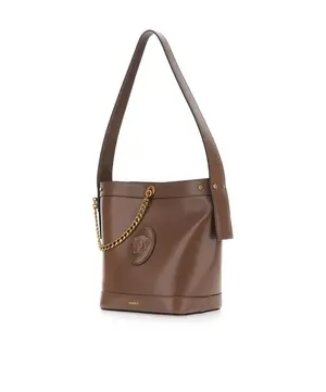 Versace Pivot Small Leather Bucket Bag - No