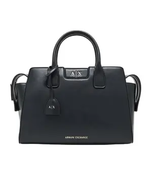 Armani Exchange Coated Fabric Tote Bag With Metal Hardware