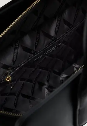 Armani Exchange Coated Fabric Tote Bag With Metal Hardware