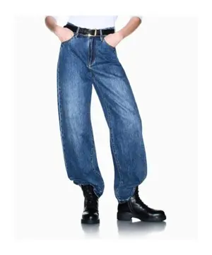 Armani Exchange Oversized Fit Rigid Cotton Denim Pants