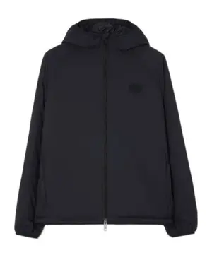 Burberry Logo Patch Hooded Jacket - Navy Blue