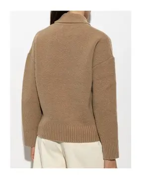 AMI Paris Long-sleeve Knitted Polo Shirt
