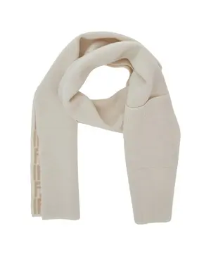 Fendi Ff Logo-pattern Scarf - White