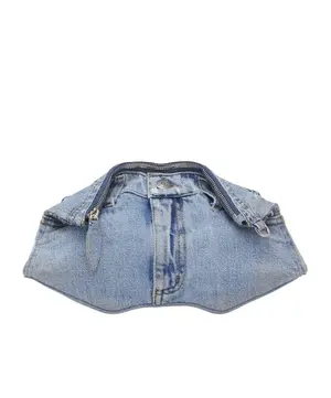 Alexander McQueen Manta Shoulder Bag - Washed Blue