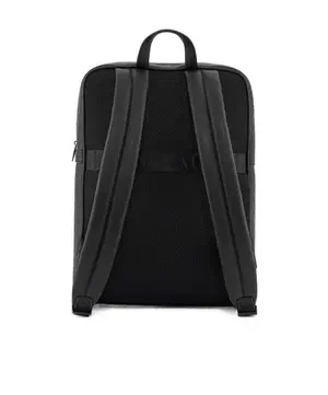Armani Exchange Embossed-logo Grained-effect Backpack