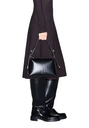 Armani Exchange Shoulder Bag In Coated Fabric