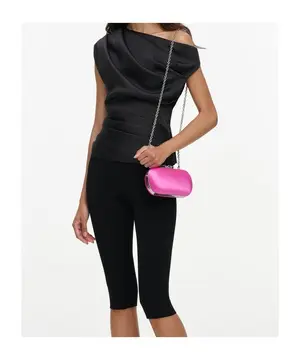SELF-PORTRAIT Taffeta Draped Top