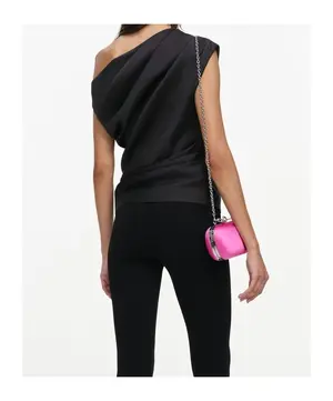SELF-PORTRAIT Taffeta Draped Top