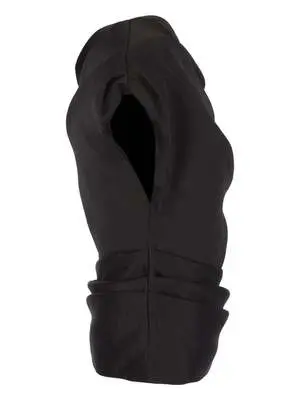 SELF-PORTRAIT Taffeta Draped Top