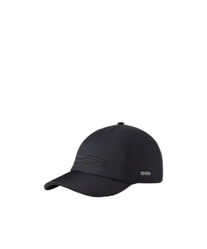 Zegna Logo Baseball Cap - Black