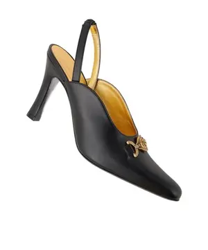 Versace Marisa Leather Slingbacks 90 Mm
