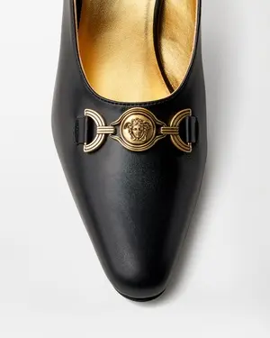 Versace Marisa Leather Slingbacks 90 Mm