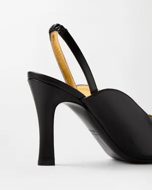Versace Marisa Leather Slingbacks 90 Mm