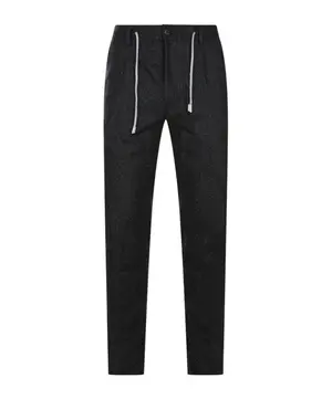 Eleventy Drawstring Slim Pants - Black
