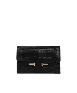 TOM FORD T Logo Plaque Wallet - No