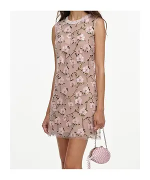 SELF-PORTRAIT Floral Sequin Embellished Mini Dress
