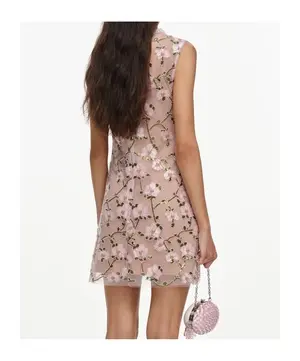 SELF-PORTRAIT Floral Sequin Embellished Mini Dress