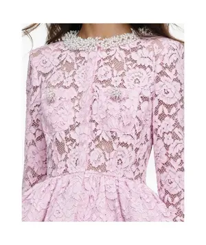 SELF-PORTRAIT Lace Peplum Top