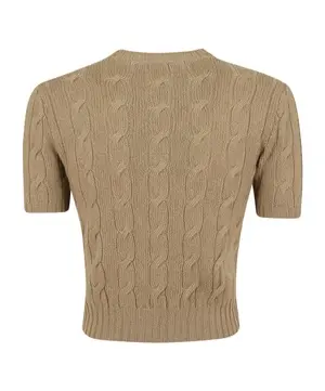 Ralph Lauren Cable-knit Short-sleeve Sweater